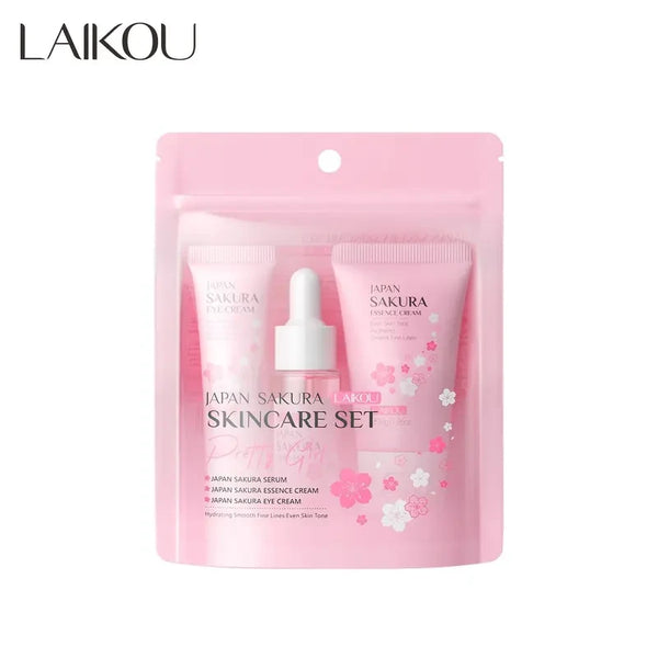 LAIKOU Japan Sakura Skincare 3 Pieces Set – Doruk